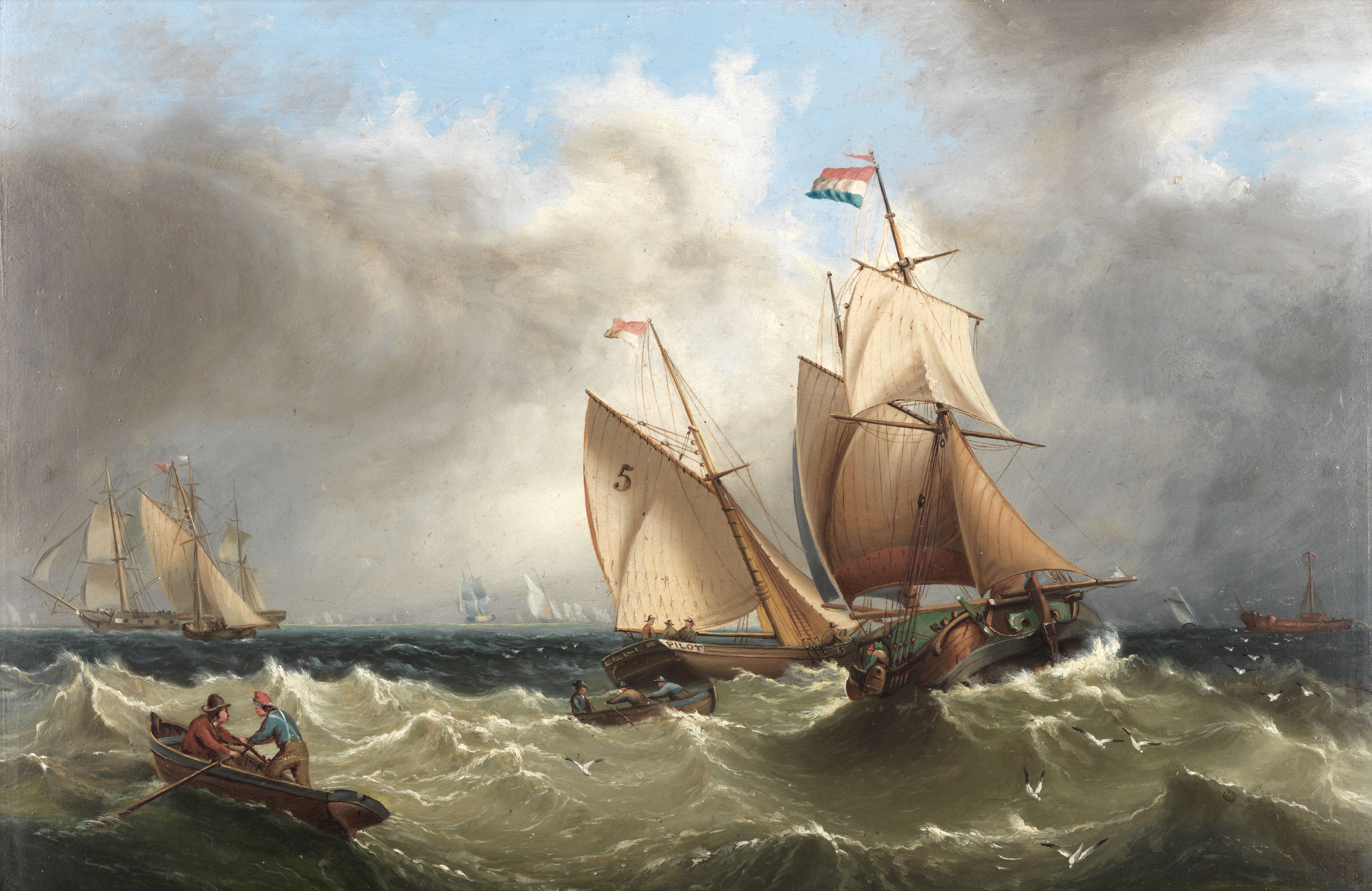 Bonhams : Henry Redmore (British, 1820-1887) A pilot cutter with other ...