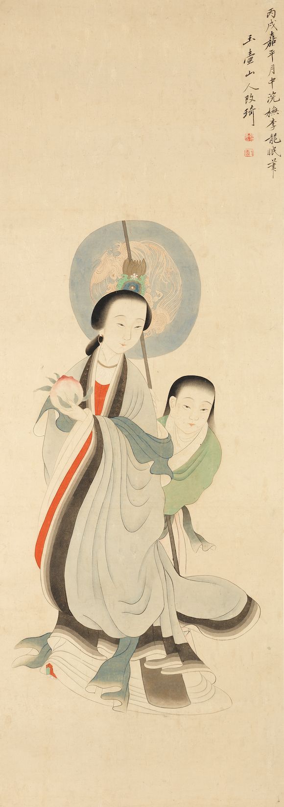 Bonhams : In the manner of Gai Qi (19th/20th century) Lady Immortal and ...