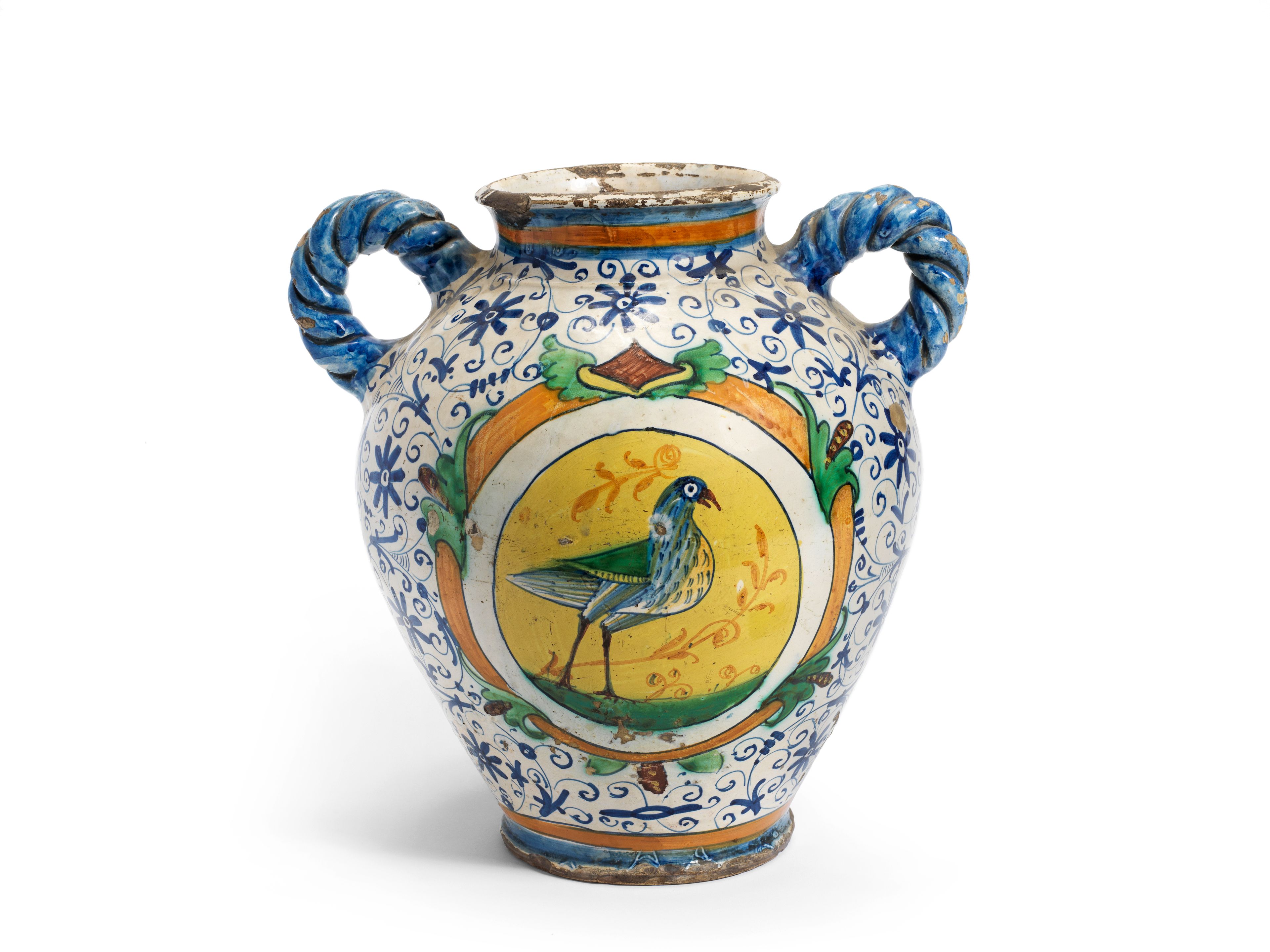 Bonhams : ref. 367964/19 A Montelupo maiolica two-handled vase, 17th ...