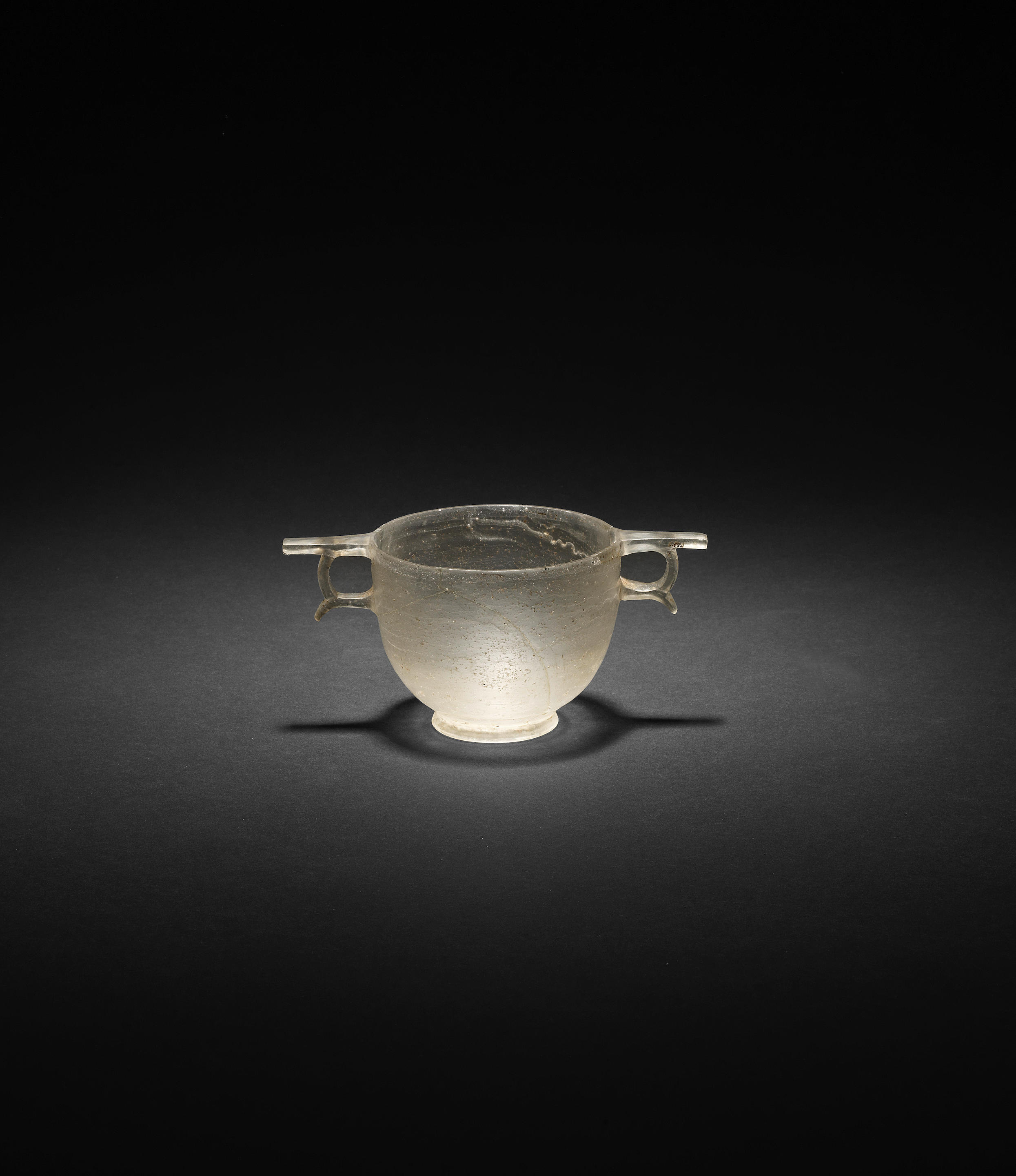 Bonhams : A Greek colourless glass skyphos