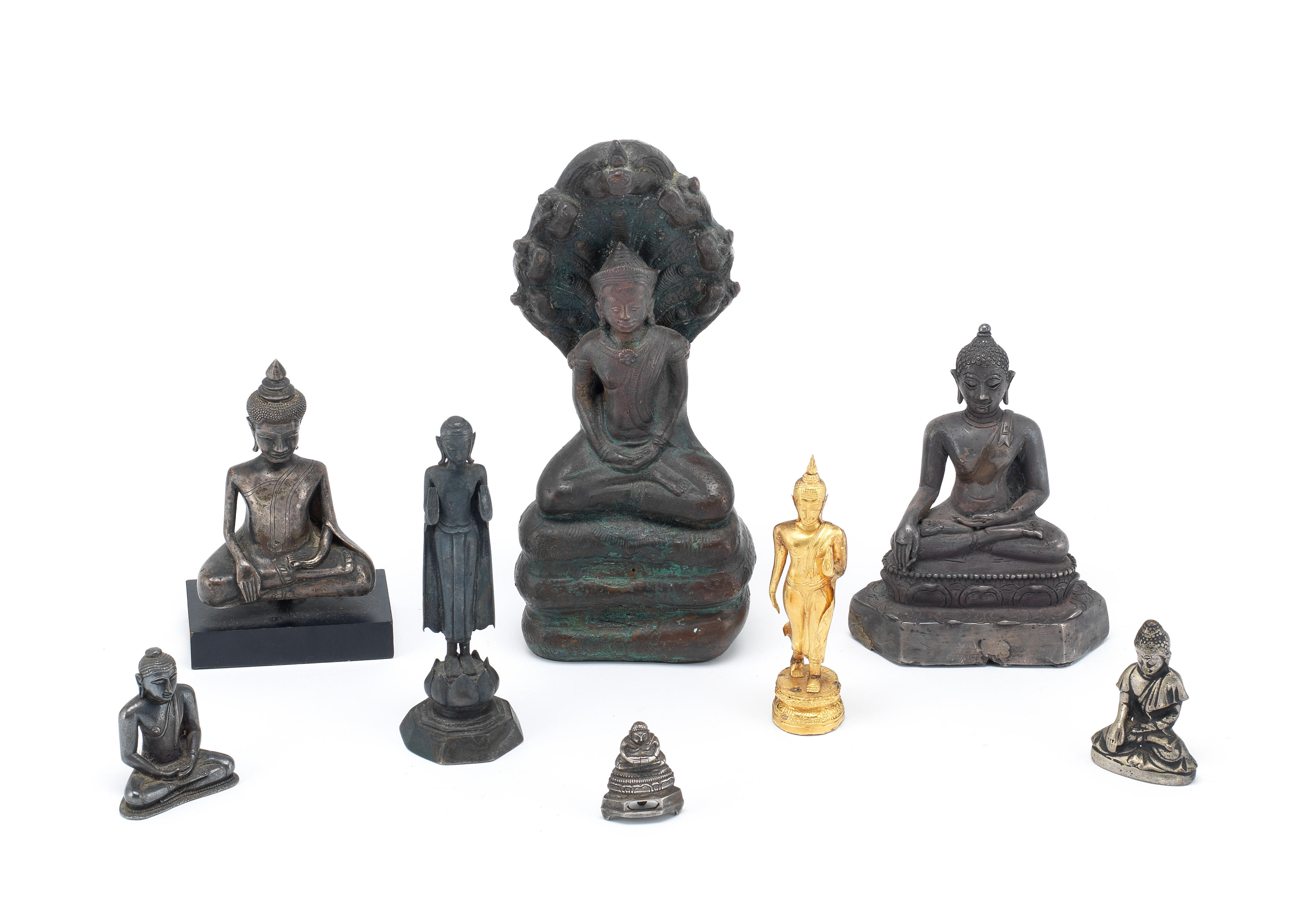Bonhams A Group Of Eight Various Copper Alloy And Yellow Metal