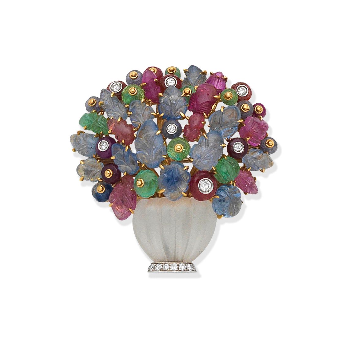 Bonhams : A gem-set giardinetto brooch