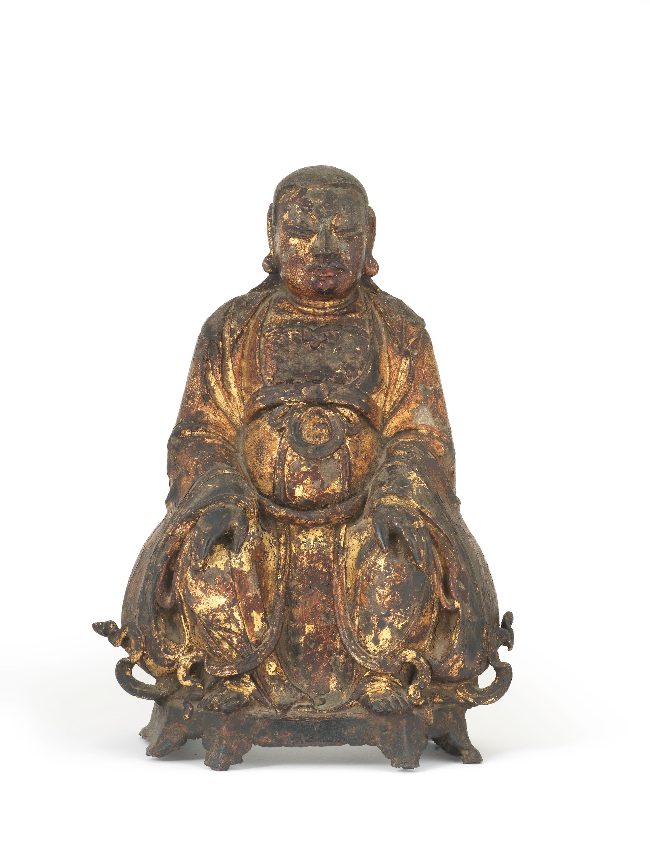 Bonhams : A GILT-LACQUERED BRONZE FIGURE OF ZHENWU 16th/17th century