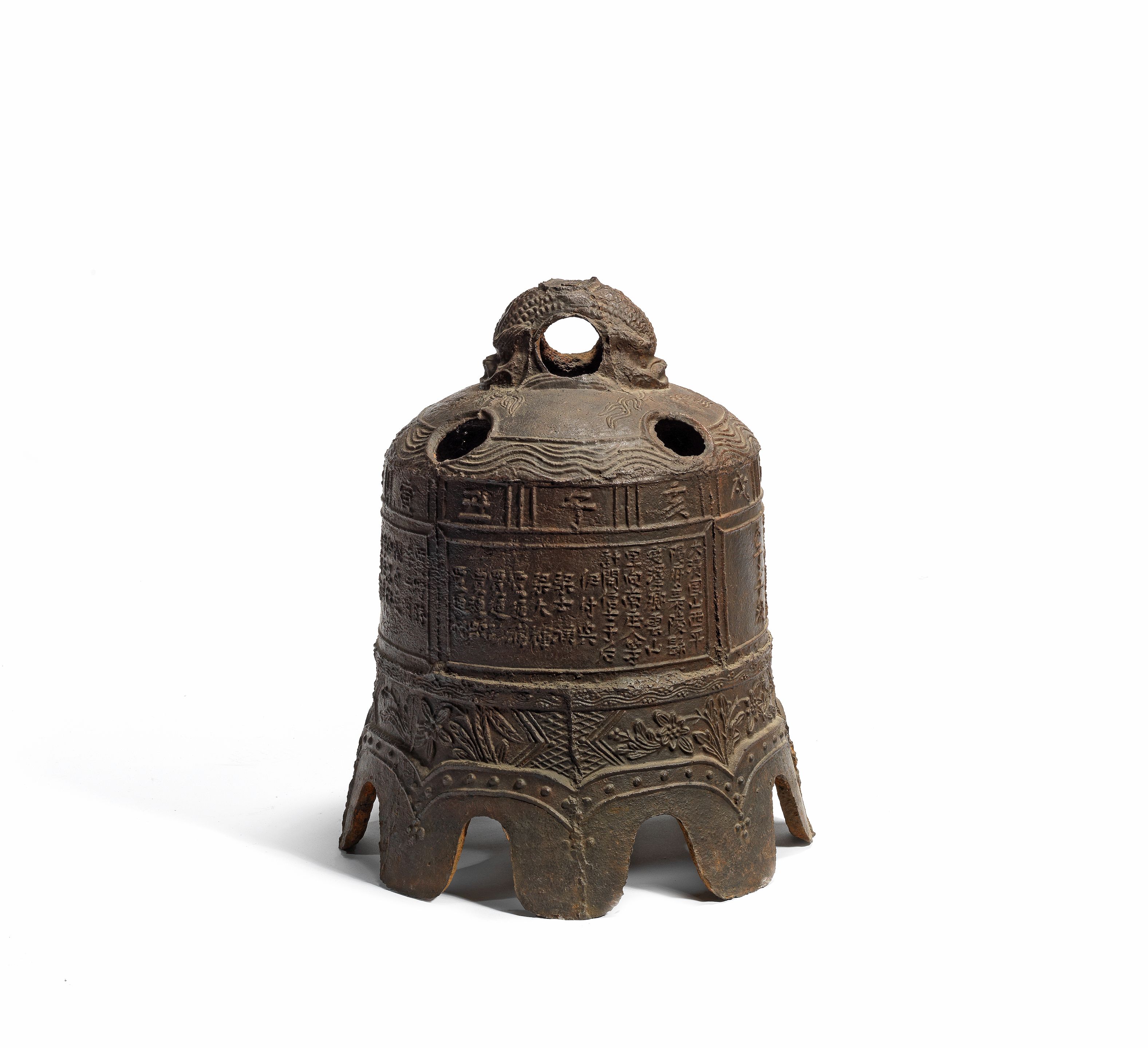 Bonhams : A LARGE DOCUMENTARY IRON TEMPLE BELL Dated by inscription to ...
