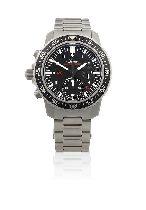 Bonhams : Sinn. A stainless steel left handed automatic calendar ...