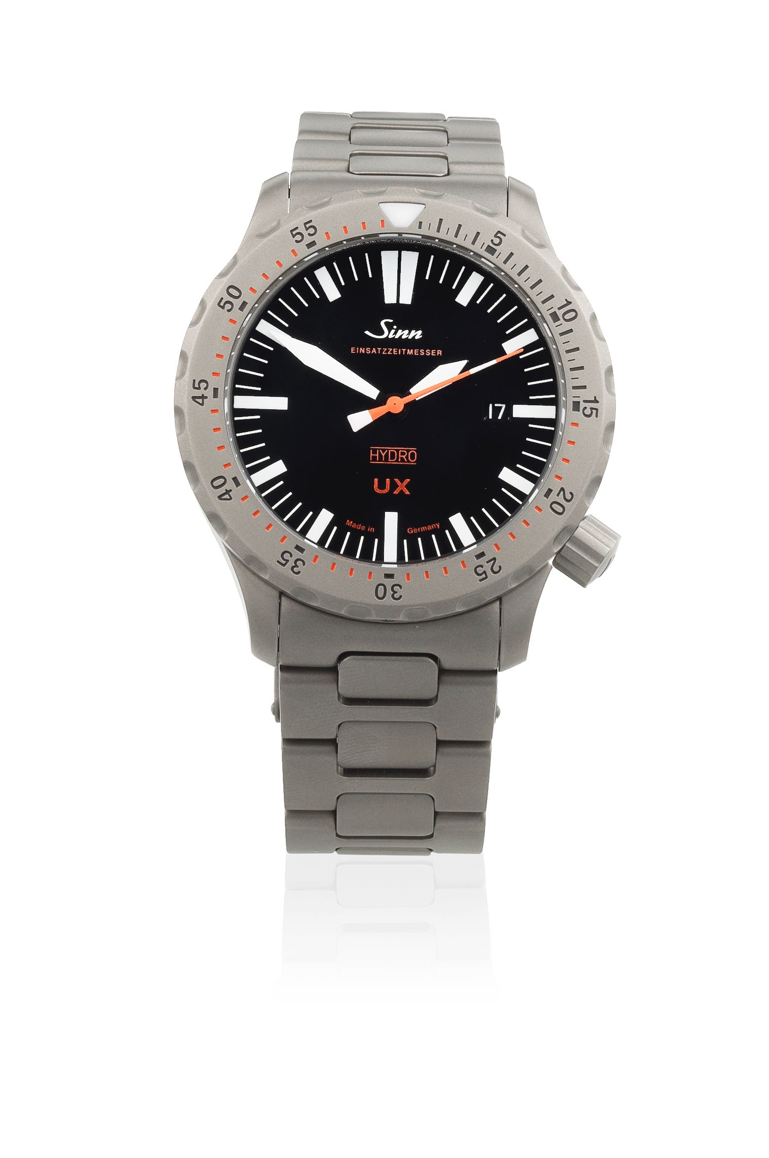 Bonhams : Sinn. A stainless steel quartz calendar bracelet watch Hydro ...