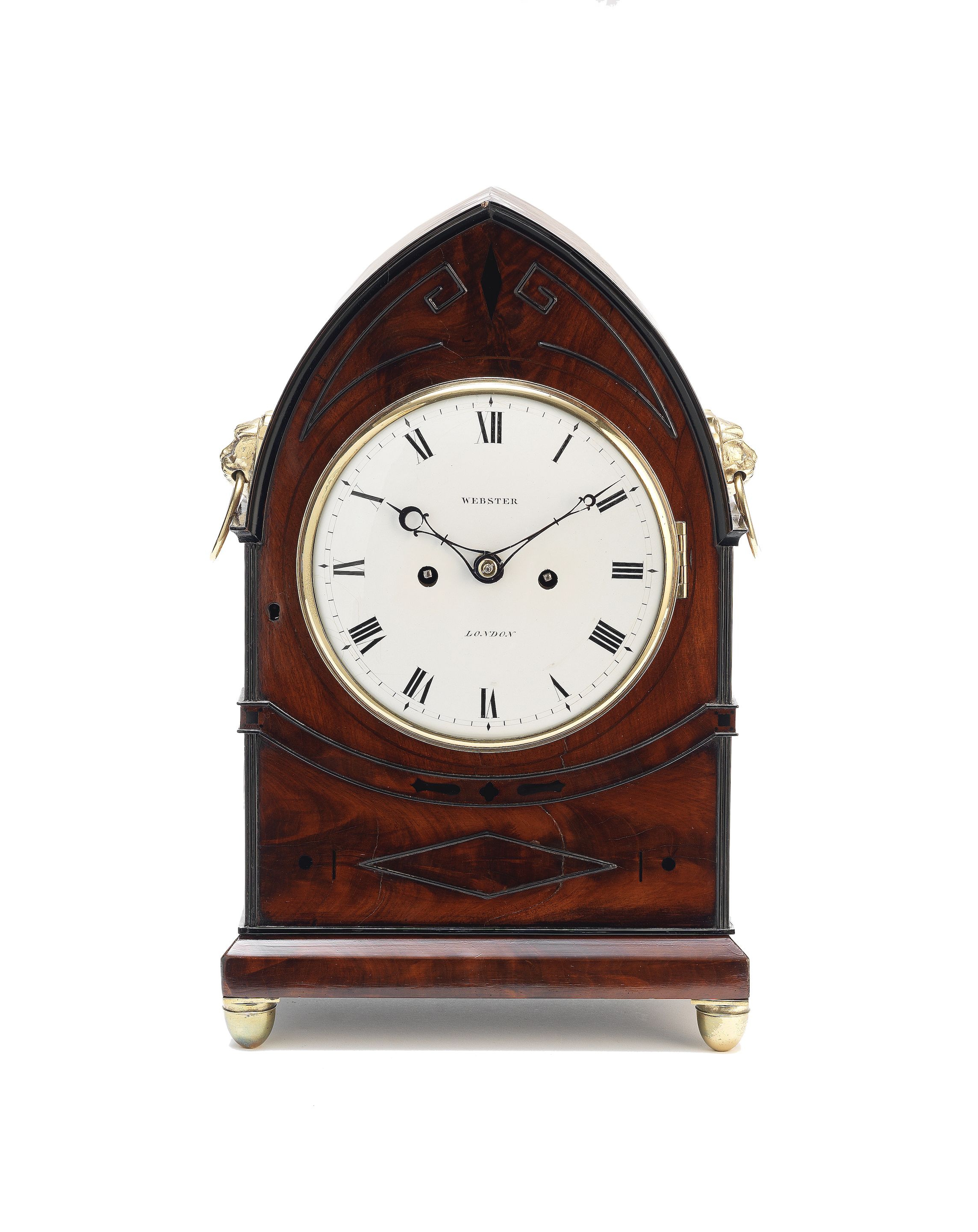 Bonhams : A Regency mahogany mantel clock with enamel dial Richard ...