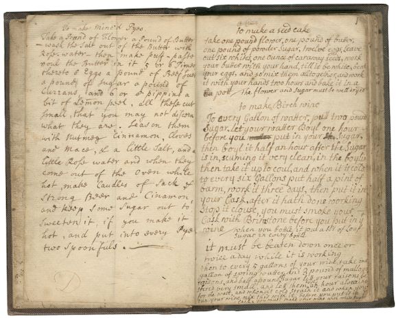 Bonhams : MANUSCRIPT - CULINARY AND MEDICINAL RECEIPTS Eighteenth ...