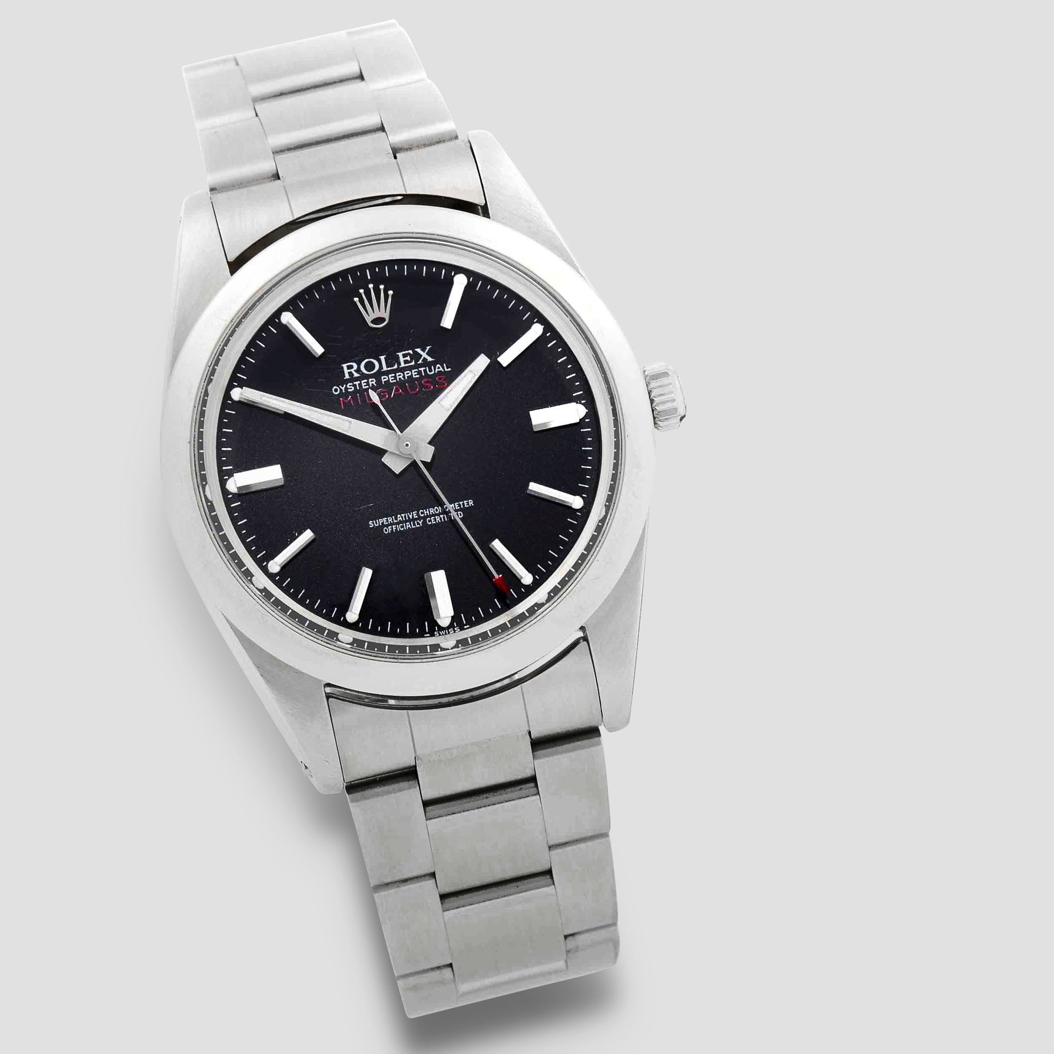 Bonhams : Rolex. A stainless steel automatic antimagnetic bracelet ...