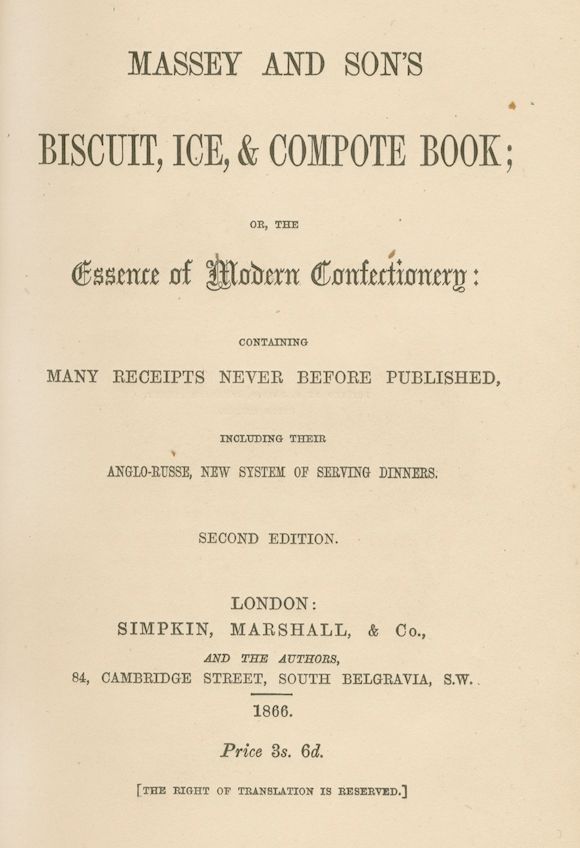 Bonhams : CONFECTIONERY: BORELLA (Mr.) The Court and Country ...