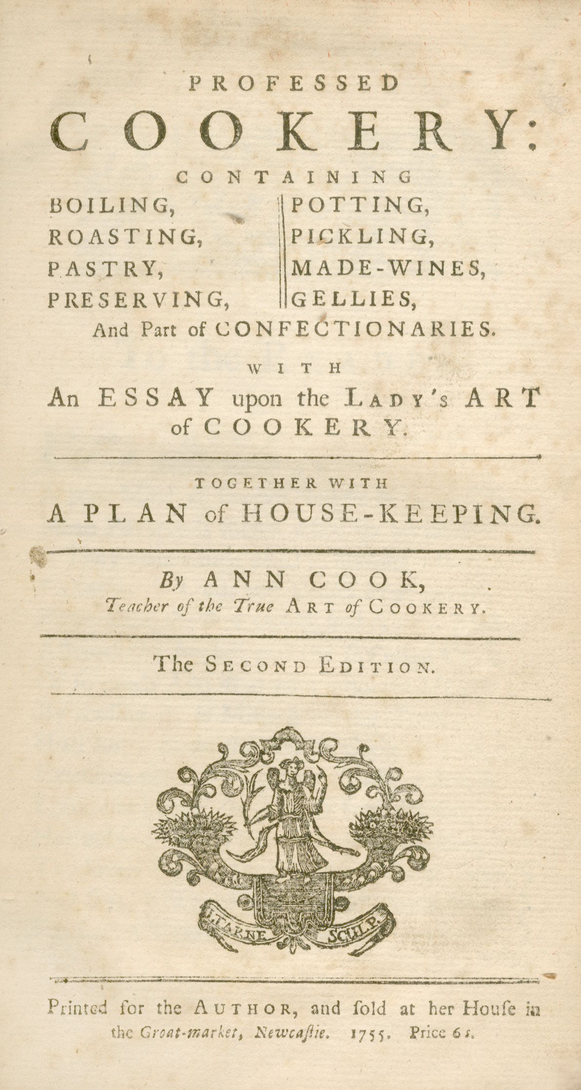 Bonhams : COOK (ANN) Professed Cookery, containing Boiling, Roasting ...