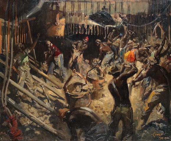 Bonhams : Terence Cuneo (British, 1907-1996) Shaft Collar during ...