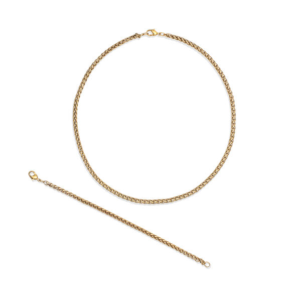 Bonhams Necklace And Bracelet Suite