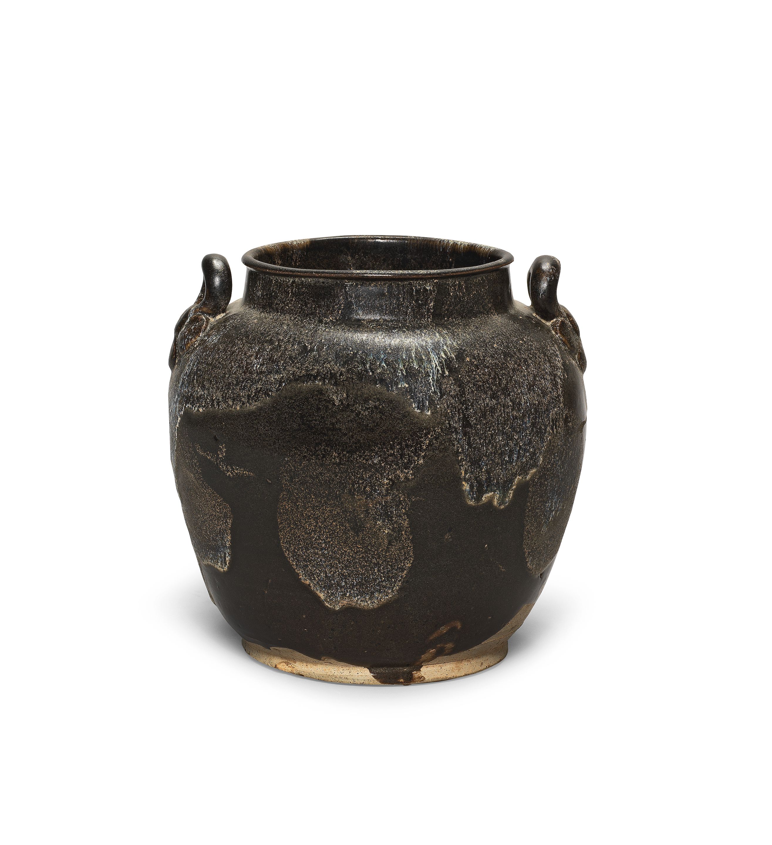 Bonhams : A FINE PHOSPHATIC-SPLASHED OVIFORM JAR Tang Dynasty