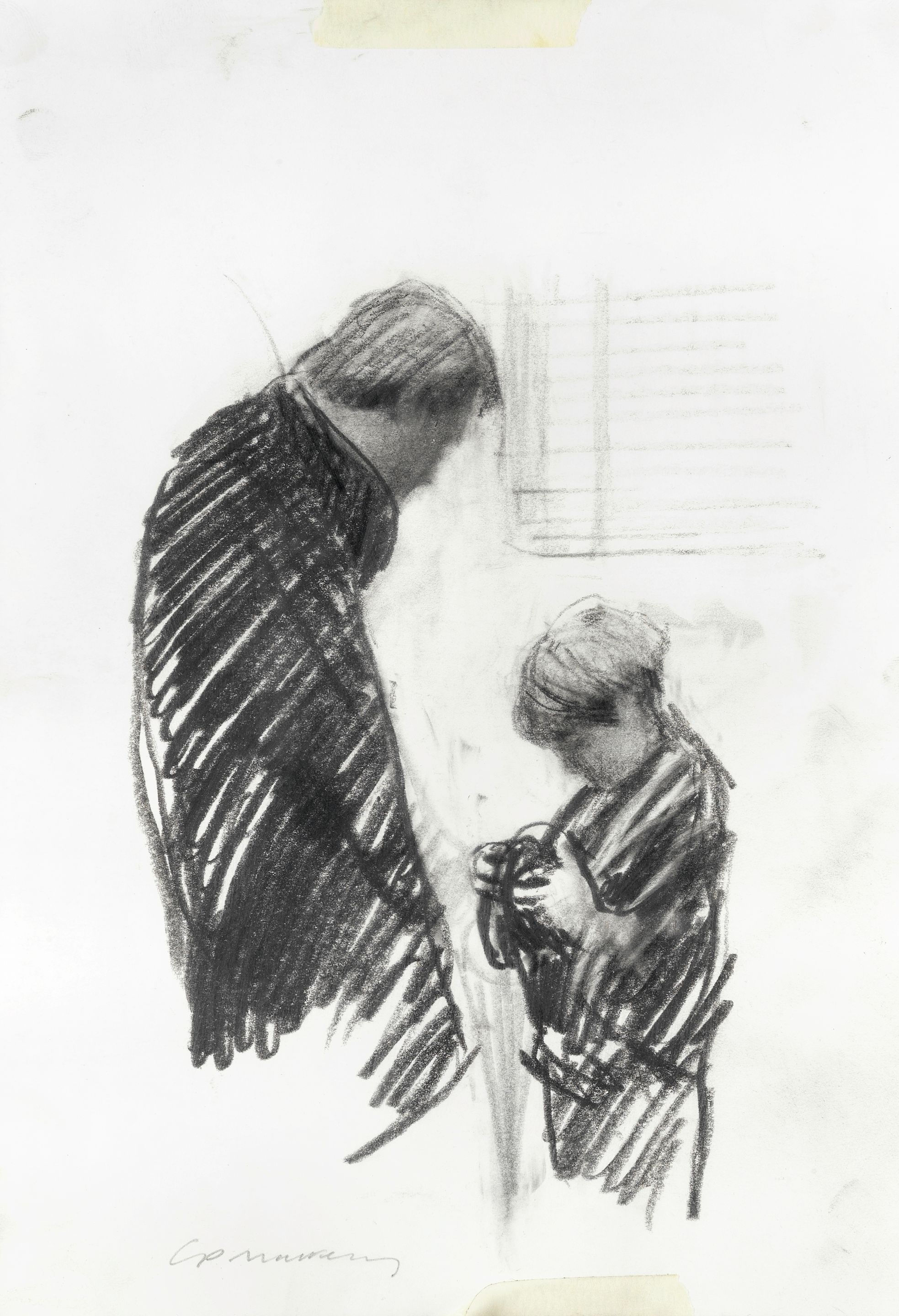 Bonhams : CHARLIE MACKESY (BRITISH, B.1962) An original charcoal ...