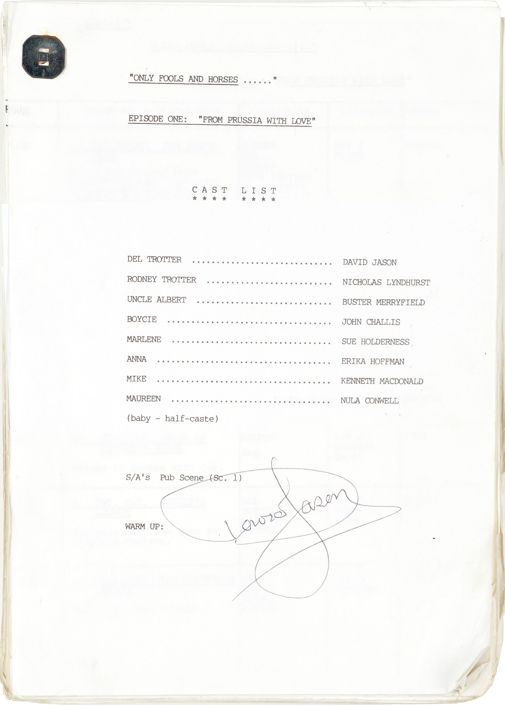 Bonhams : Only Fools And Horses An original working script signed and ...