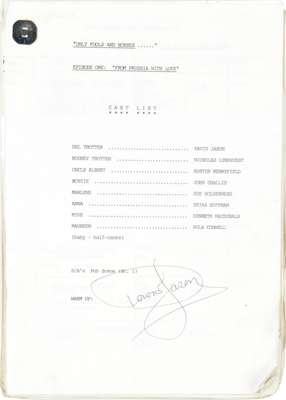 Bonhams : Only Fools And Horses: An original working script signed and ...