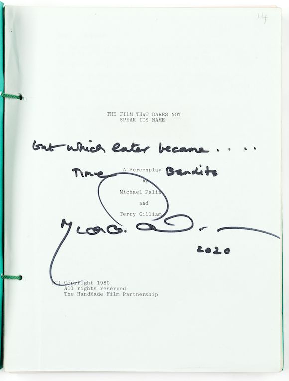 Bonhams : Time Bandits: A screenplay script signed by Michael Palin ...