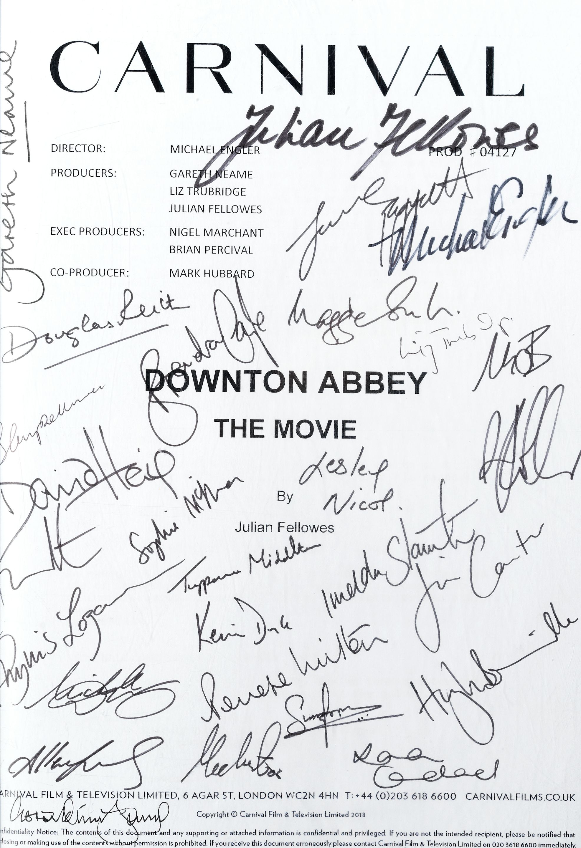 Bonhams : Downton Abbey (The Movie) A signed and bound presentation ...