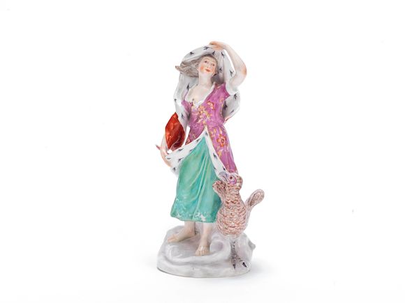 Bonhams : A Chelsea figure emblematic of Air, circa 1760