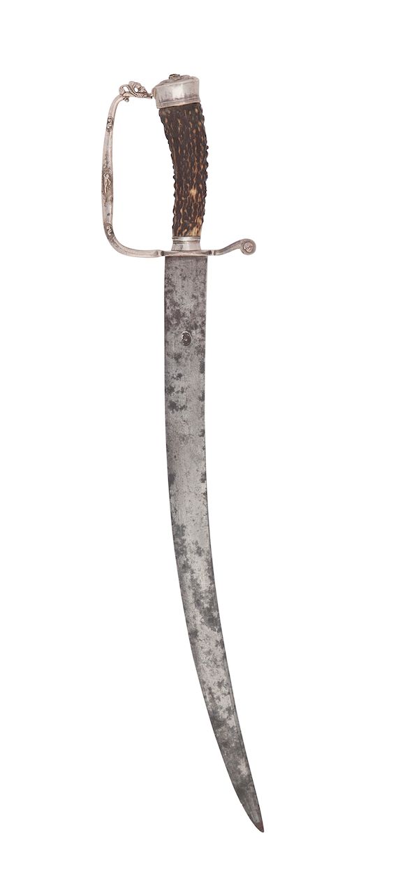 Bonhams : An English Silver-Mounted Hunting Hanger