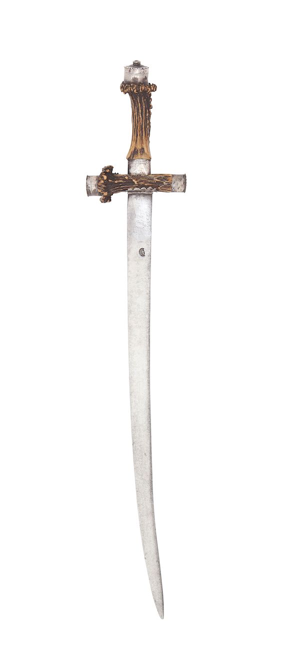 Bonhams : An English Silver-Mounted Hunting Hanger