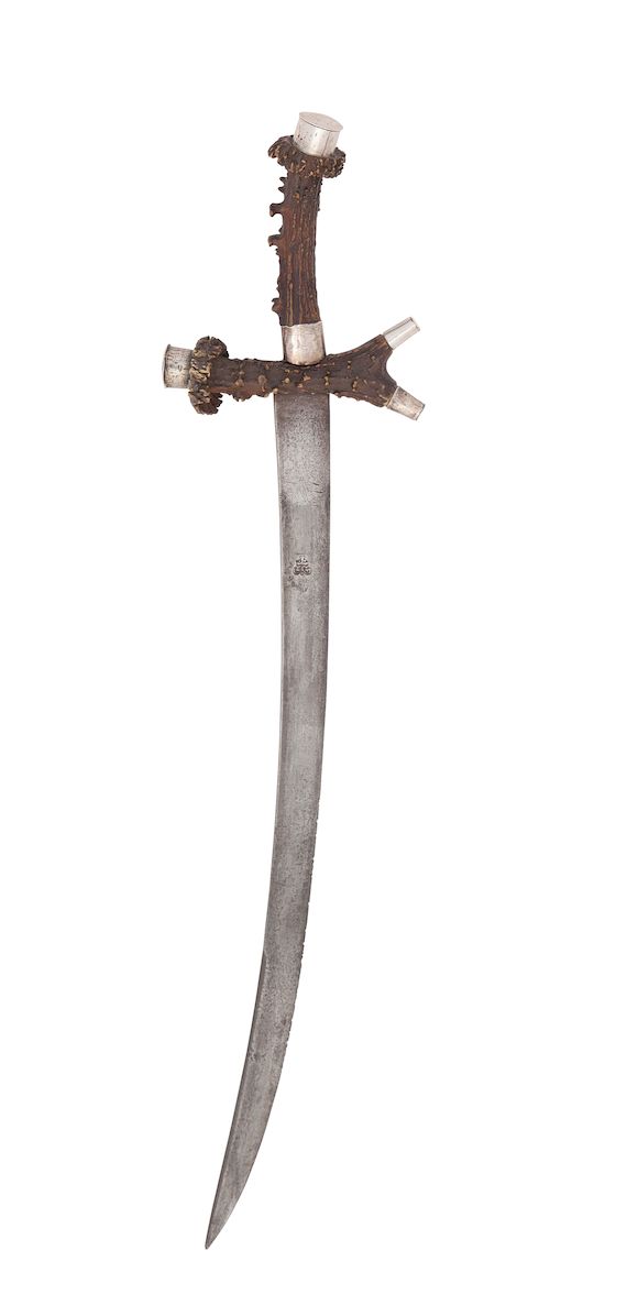 Bonhams : An English Silver-Mounted Hunting Hanger