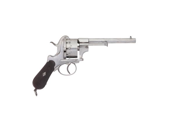 Bonhams : A 100-Bore Pin-Fire Ten-Shot Double-Action Revolver Of ...