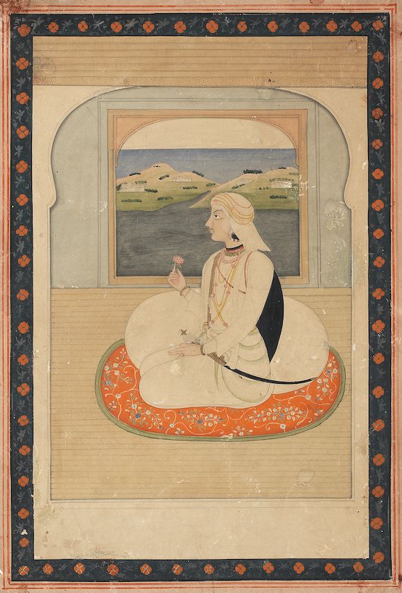 Bonhams : Raja Anidrudh Singh, son of Sansar Chand of Kangra, dressed ...