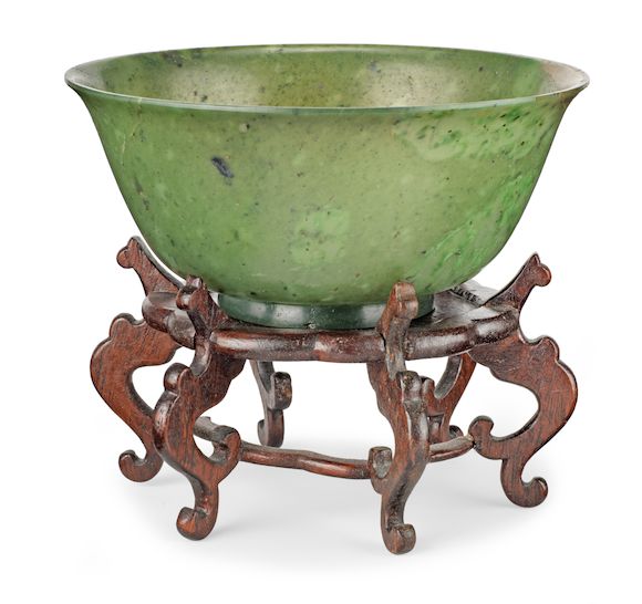 Bonhams : A Chinese spinach jade bowl