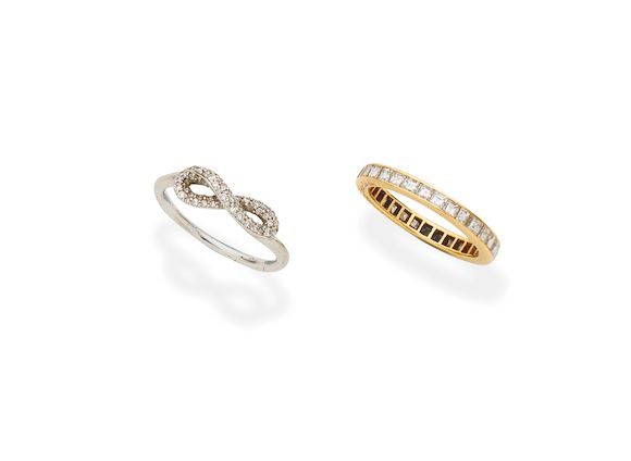 Bonhams : Cartier: diamond eternity ring, 1988, and Georg Jensen ...