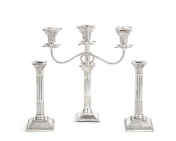 Bonhams : A pair of silver candlesticks Goldsmiths & Silversmiths Co ...