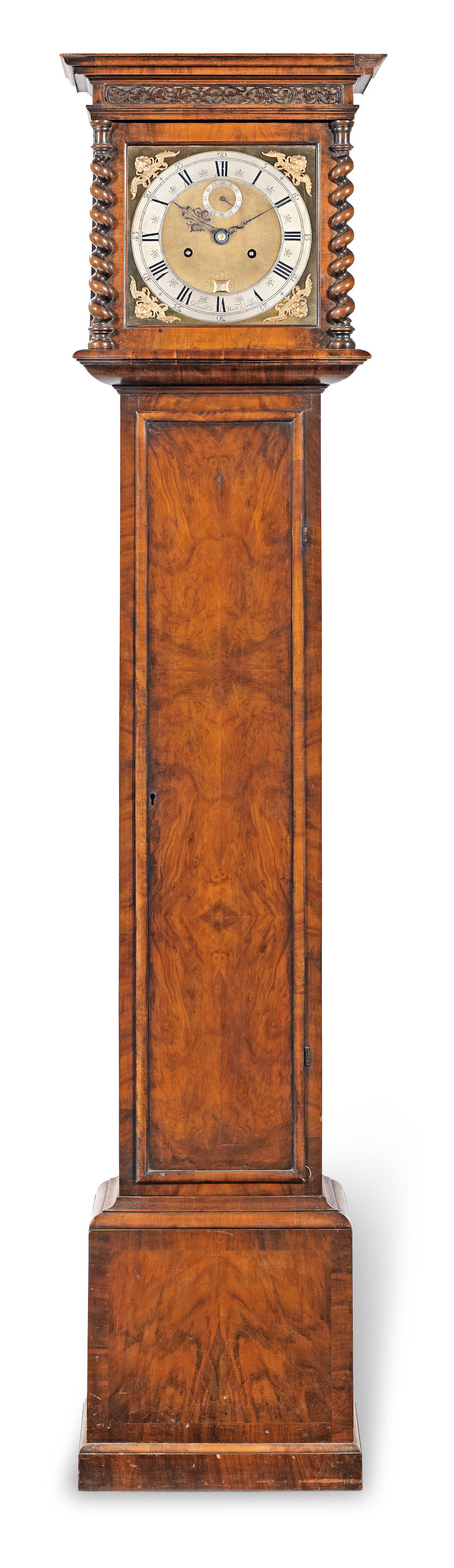 Bonhams A Walnut Longcase Clock Part 17th Century Brounker Watts London