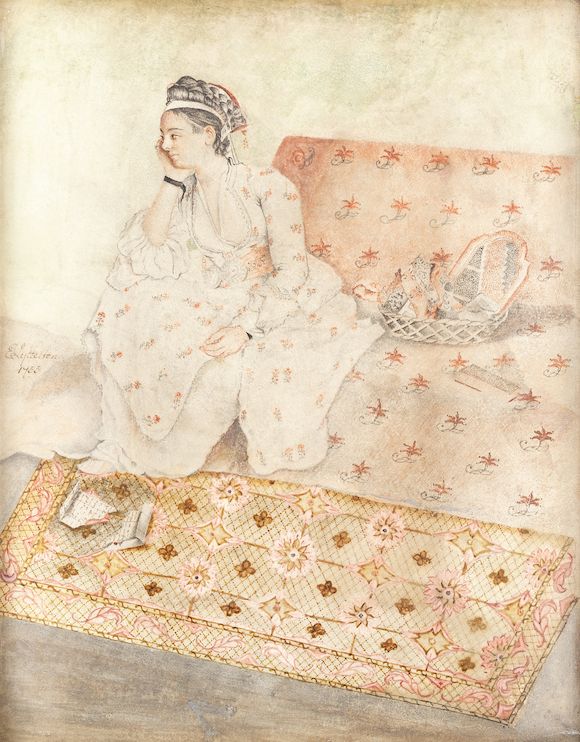 Bonhams : Lady Elizabeth Lyttleton, (British 18th Century) after Jean ...