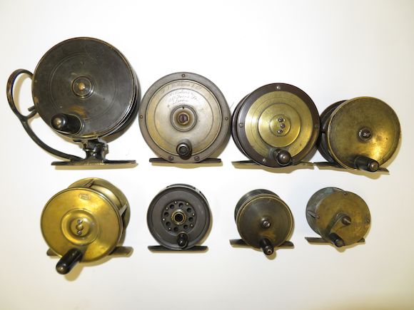 Bonhams : A collection of good early named brass reels