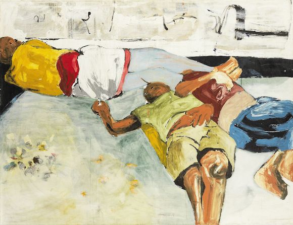 Bonhams : Armand Boua (Ivorian, born 1978) Sleeping street children