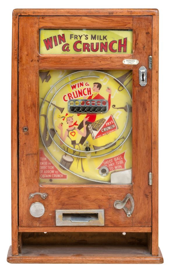 Bonhams : An early 20th century Fry's Milk 'Win & Crunch' wall mounted ...