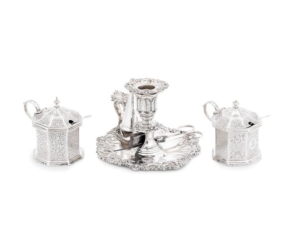 Bonhams : A George silver chamberstick John Settle & Henry Wilkinson ...