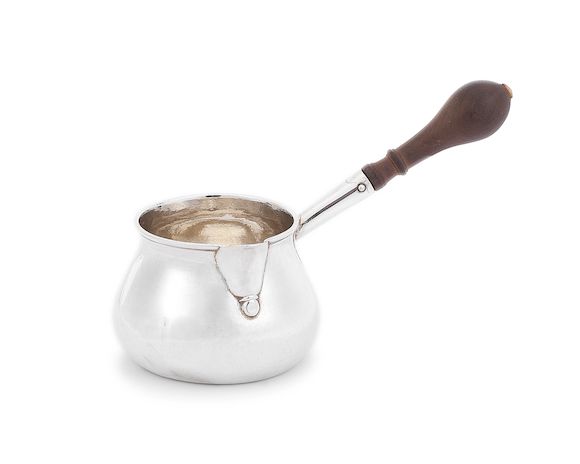 Bonhams : A George II provincial silver brandy pan Thomas Clarke ...