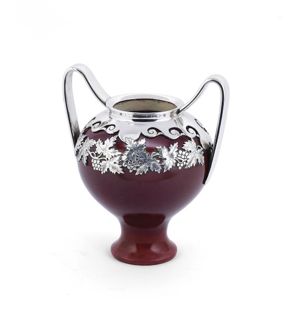 Bonhams : An Art Nouveau silver-mounted Portuguese vase 1st standard ...