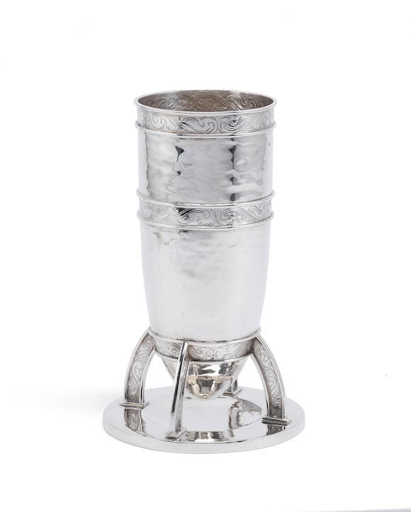 Bonhams : An Arts and Crafts silver vase William Hutton & Sons, London 1905