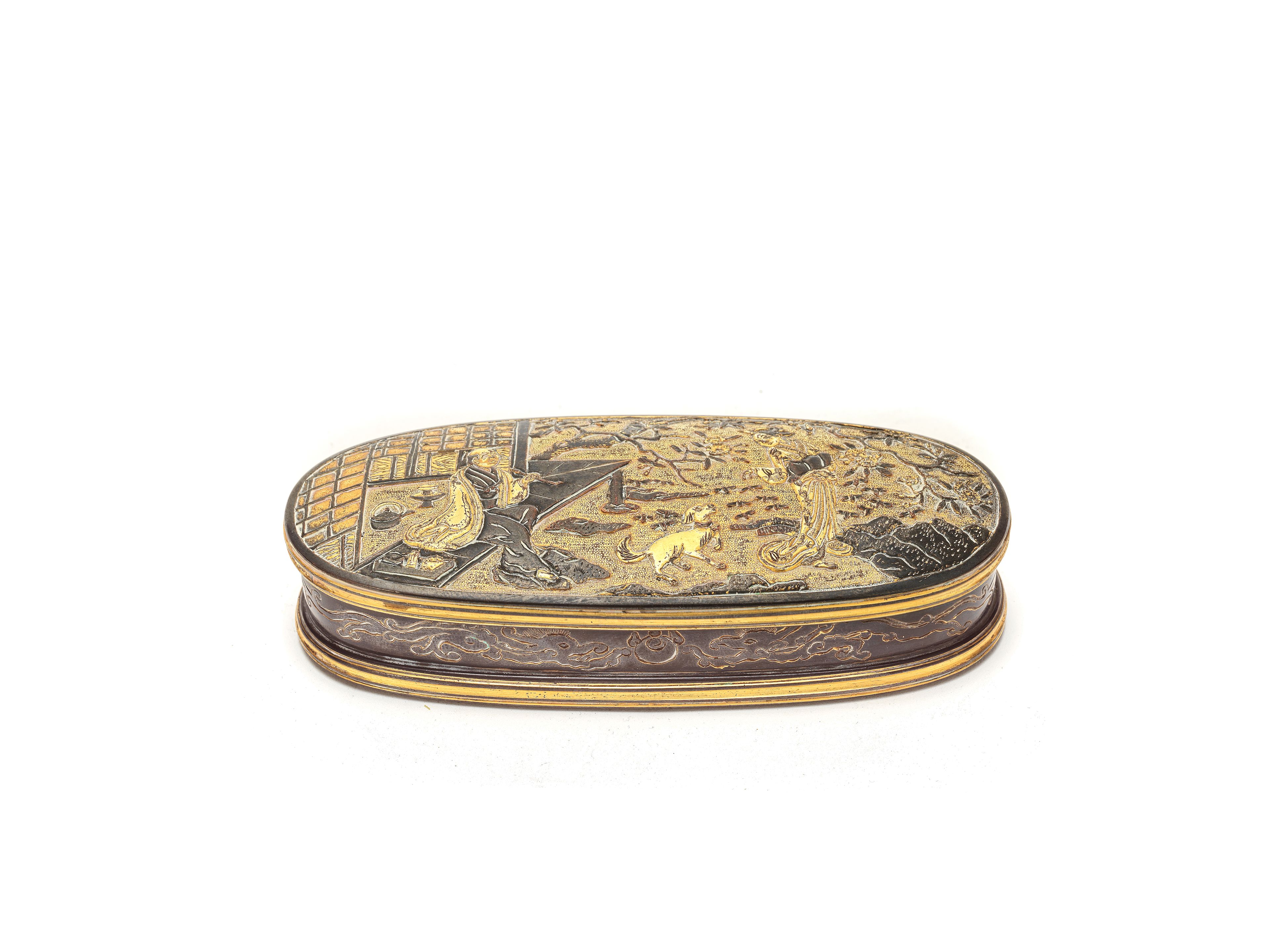 Bonhams : A sawasa box with hinged cover Japan, 18th/19th century