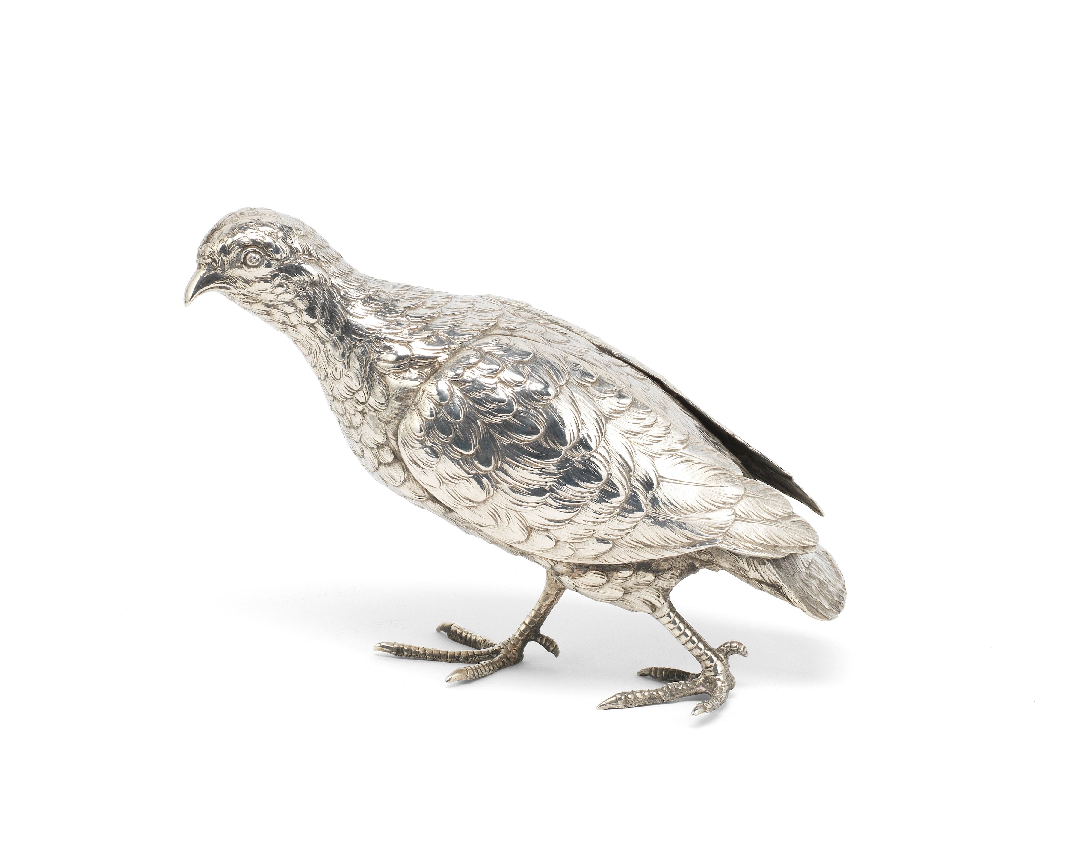 Bonhams : A silver model of a partridge Neresheimer, import marks for ...