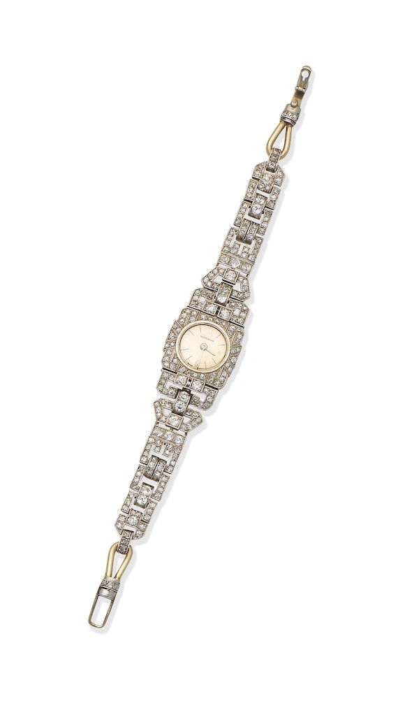 Bonhams : Mersmann: Art Deco diamond watch, circa 1920