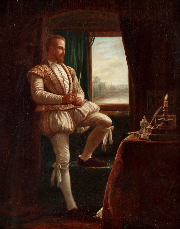 Bonhams : Henry Wallis (British, 1830-1916) Sir Walter Raleigh at ...