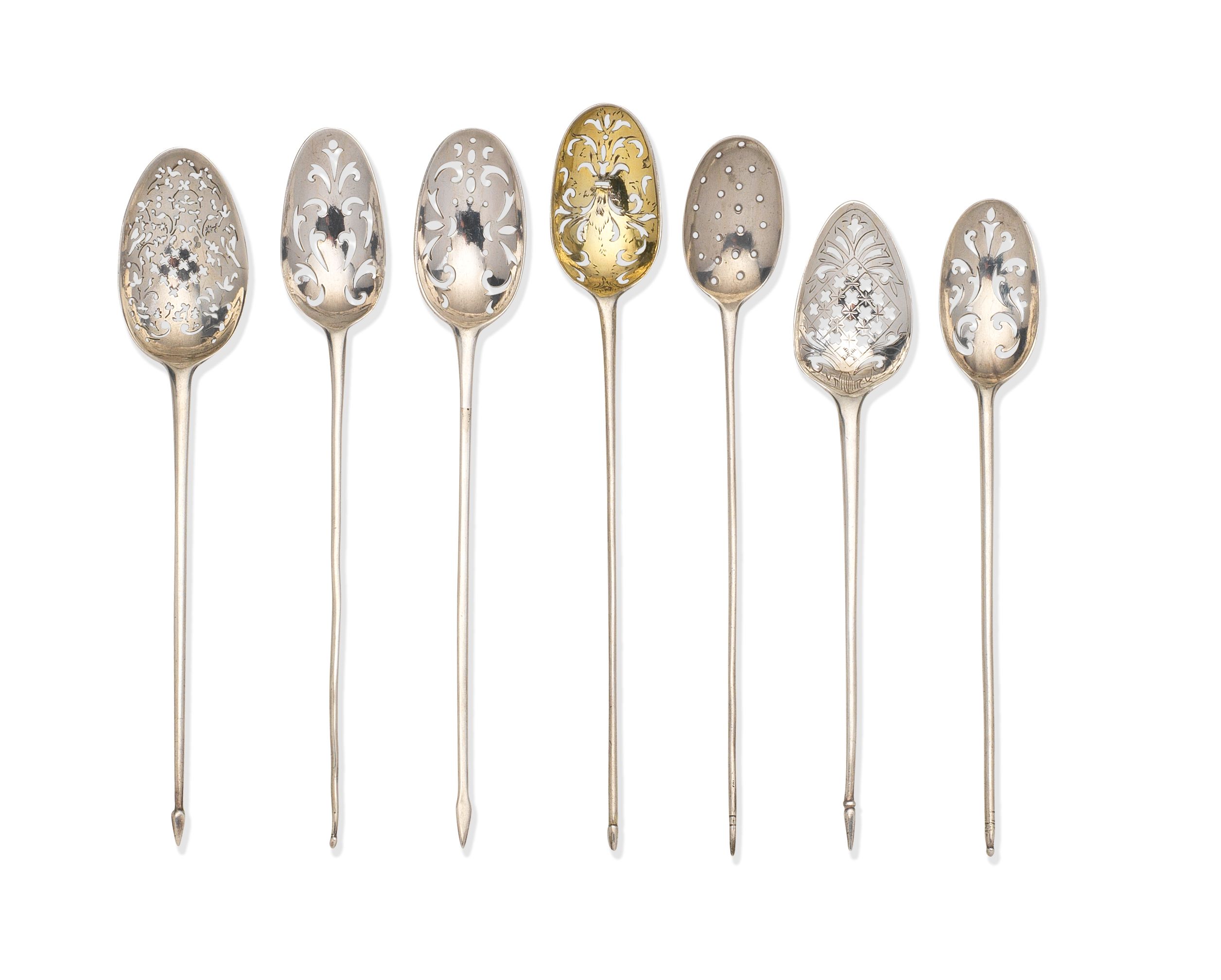 Bonhams : A collection of twenty-two silver mote spoons various makers ...