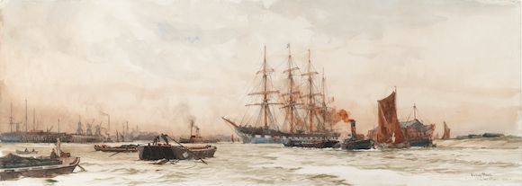 Bonhams : Charles Edward Dixon (British, 1872-1934) 'Barking Reach'