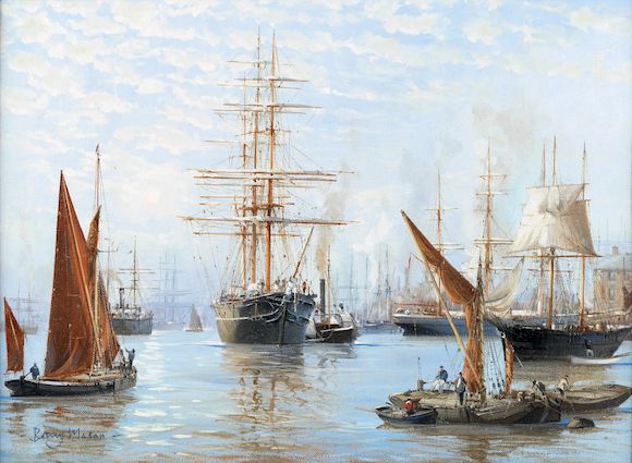 Bonhams : Barry Mason (British, born 1947) Around the Lock, the Thames ...