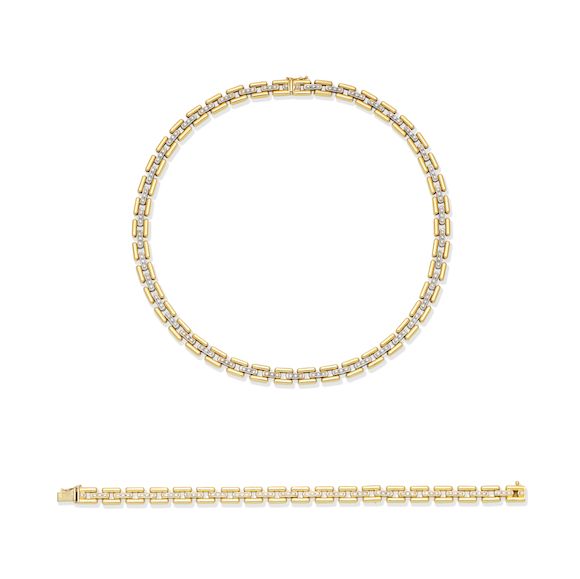 Bonhams : Garrard: Bracelet and necklace suite, 1993 (2)