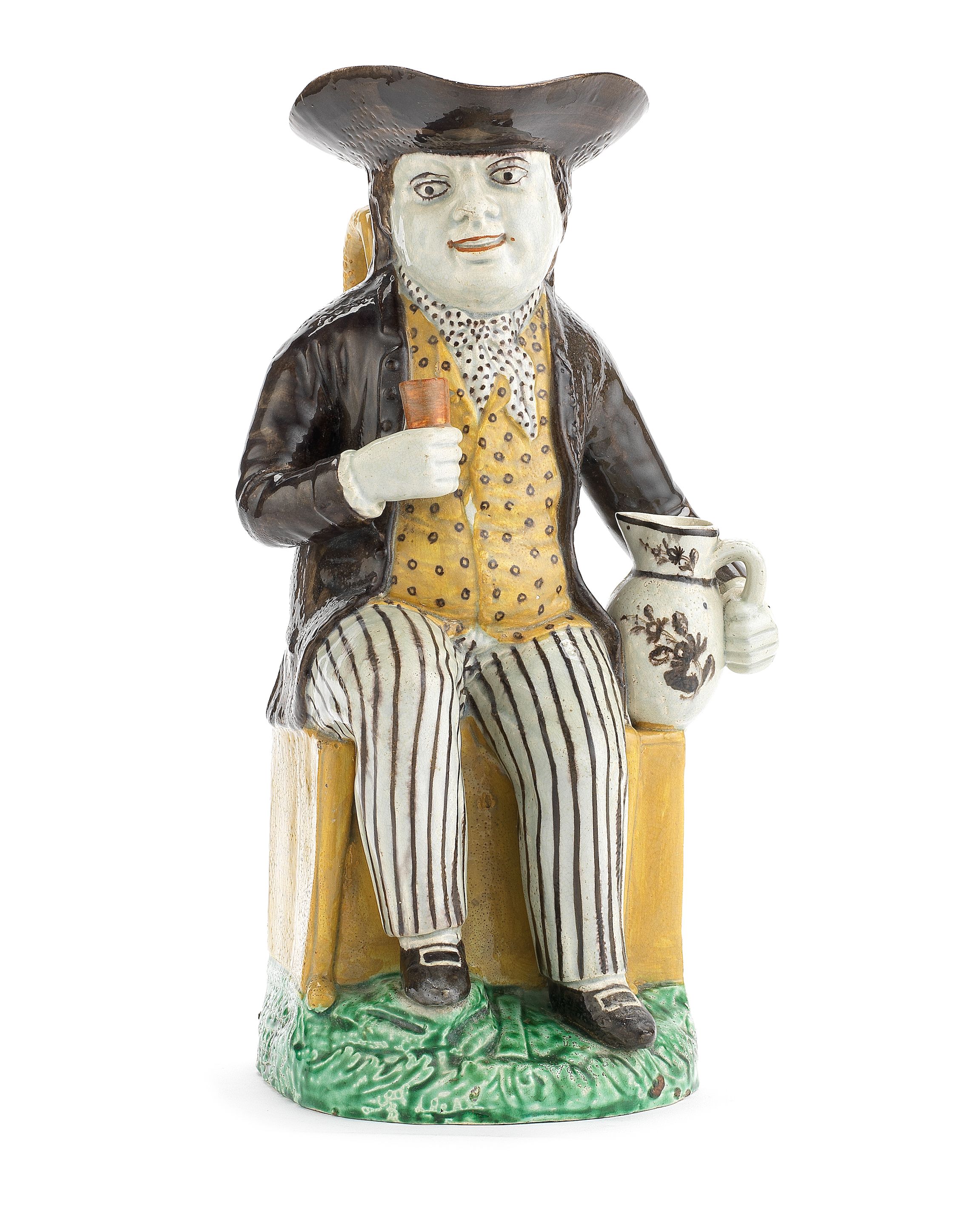 Bonhams : A Prattware 'Sailor' Toby Jug, circa 1800